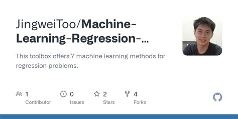Github Jingweitoomachine Learning Regression Toolbox This Toolbox