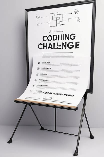 Premium Photo Tech Hackathon Coding Challenge Rules Signage Mockup