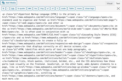 HTML Meaning Definition History