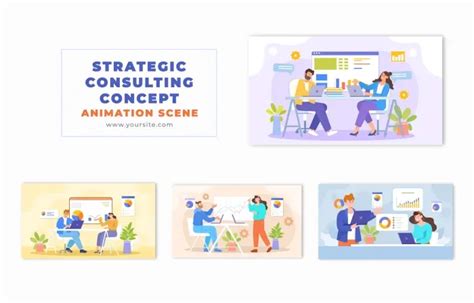 Flat Character Animation Scene Template Forbusiness Strategy After Effects Templates