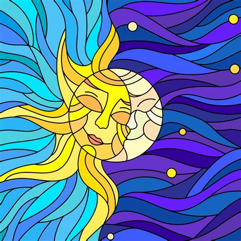 Sun And Moon Stained Glass Window