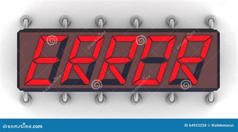 Error Message On The Electronic Display Stock Illustration Illustration Of Electronic