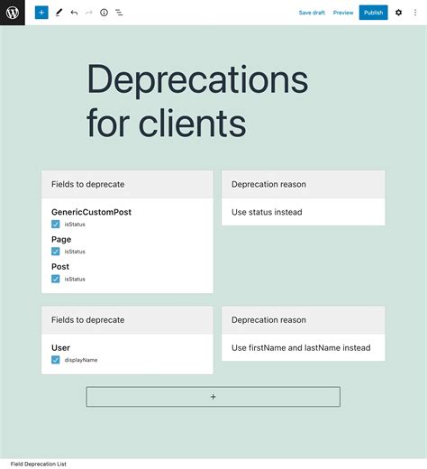 Field Deprecation Via UI Gato GraphQL For WordPress