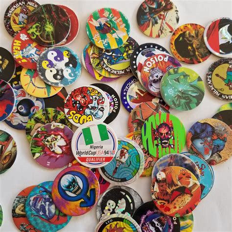Lot Of 5 10 Or 15 Vintage Used Pogs 1990s Random Pogs Etsy