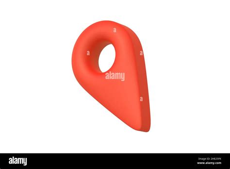 Red Map Pointer Icon Isolated On White Background Gps Marker Geographical Location 3d Render