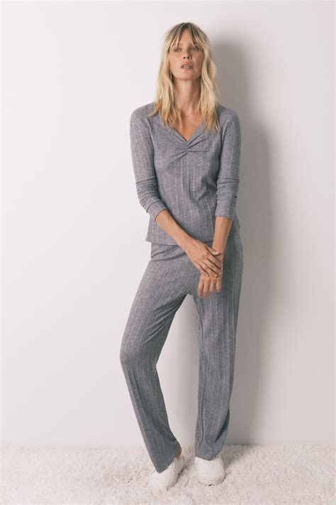 Pijama Pijama Comprido De Tricô Malha Pijamas De Mulher Womensecret