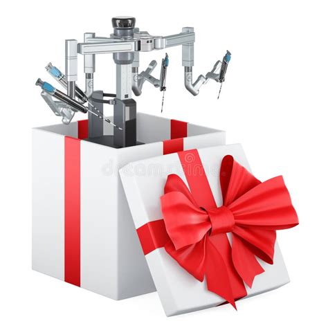 Robotic Surgical System Inside T Box T Concept 3d Rendering