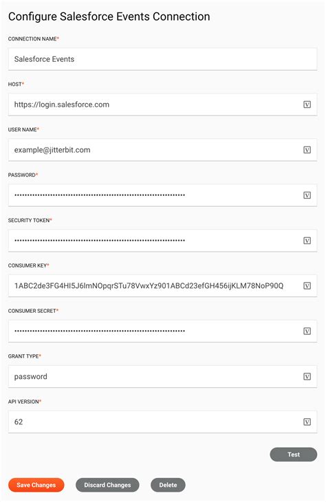 Salesforce Events Connection