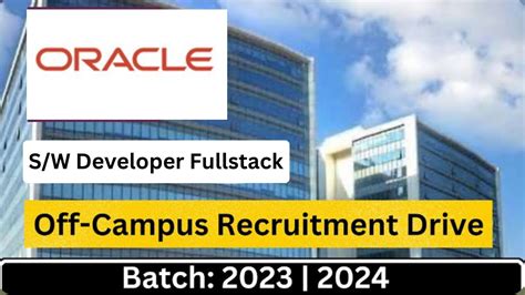 oracle software developer opening fullstack freshers apply now