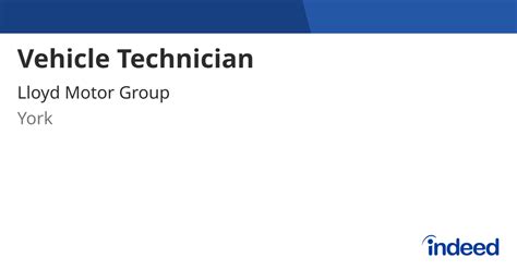 Vehicle Technician York Yo30 4xb