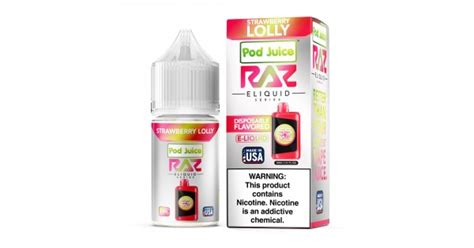 Raz X Pod Juice Synthetic Salt Strawberry Lolly 30ml