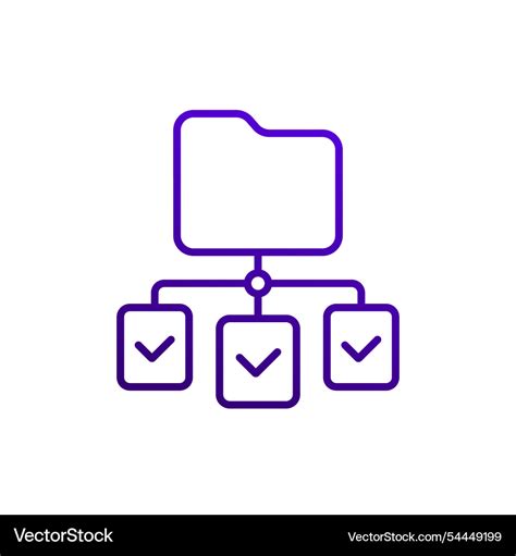 Data Classification Line Icon On White Royalty Free Vector
