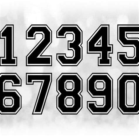 Number Block Font Etsy