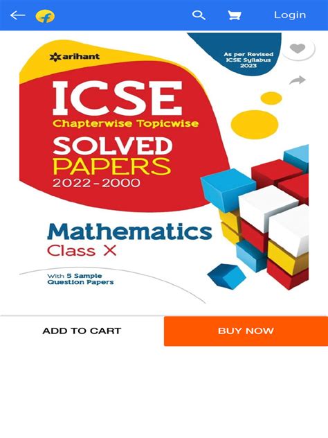 icse chapterwise topicwise solved papers mathematics class 10 for 2022