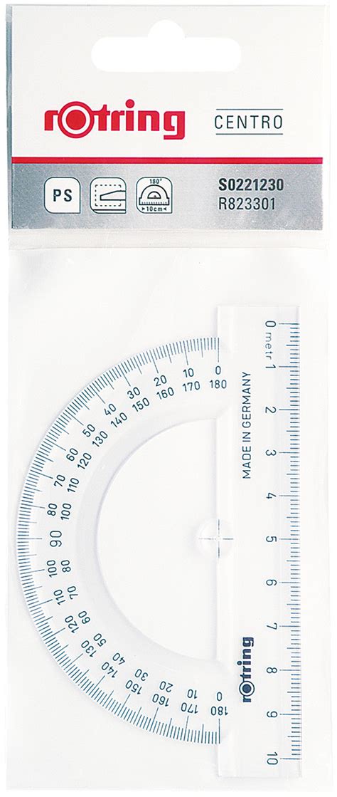 Rotring Centro Protractor Semicircular S0221230 The Online Pen Company