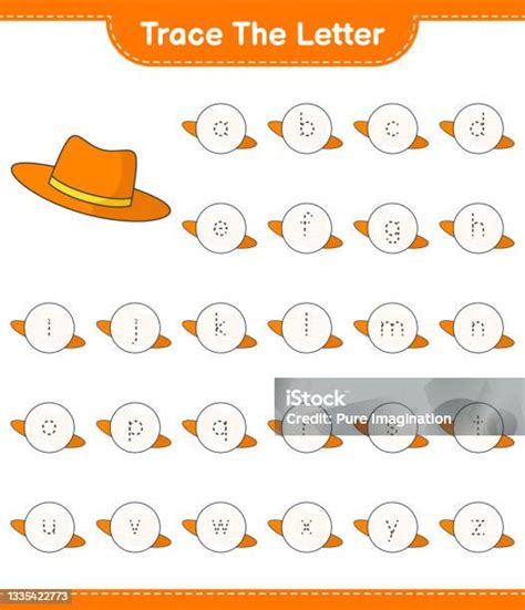 편지를 추적합니다 여름 모자와 편지를 추적 교육 어린이 게임 인쇄 워크 시트 벡터 일러스트레이션 0명에 대한 스톡 벡터 아트 및 기타 이미지 Istock
