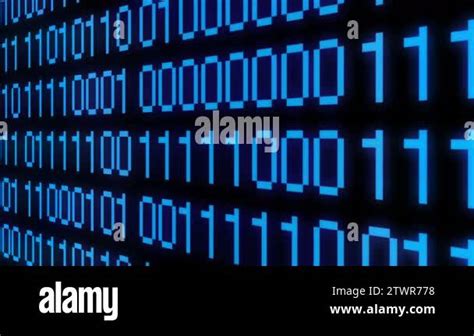 K The Matrix Style Binary Code Matrix Of Changing From Zero To One Digits Stock Video Footage