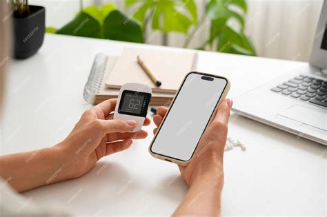 Free Photo High Angle Diabetic Woman Checking Her Glucose Level