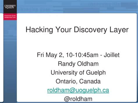 Ppt Hacking Your Discovery Layer Powerpoint Presentation Free