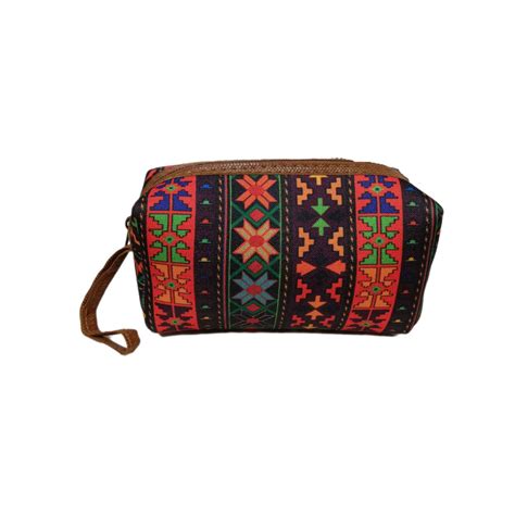 Persian Makeup Bag In Fabric Traditional Pattern For Organizing Shopipersia