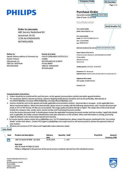 vendor invoice query philips