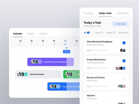 task and project management web design behance