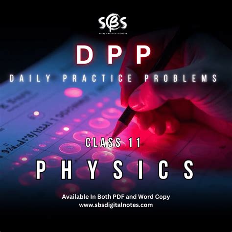 Dpp Class 11 Physics Editable Format Ms Word