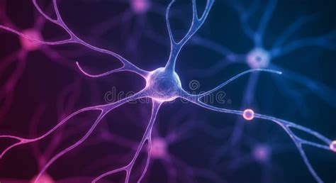 Microscopic View Of Neuron Network Closeup View Of A Neuron Network