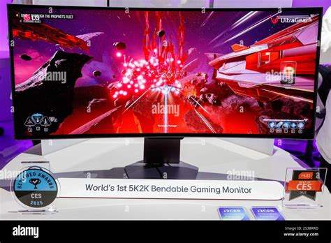 Las Vegas Usa Th Jan The Lg Ultragear Bendable Oled Gaming Monitor By Lg On Display