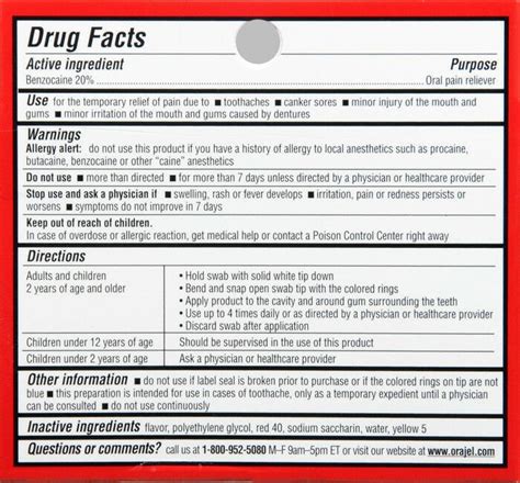 Orajel Maximum Strength Toothache Pain And Oral Pain Relief Swabs 04 Oz