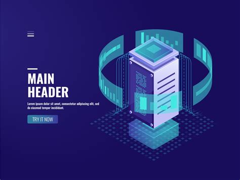 스마트 데이터 처리 계산 정보 분석 및 통계 서버 룸 무료 벡터