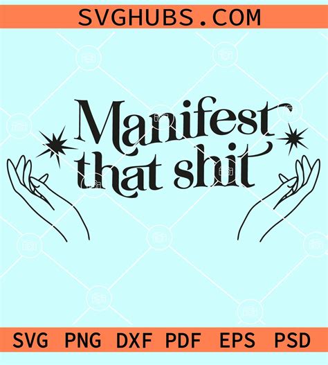 Manifest That Shit Witchy Hands Svg Manifest That Shit Svg Witchy