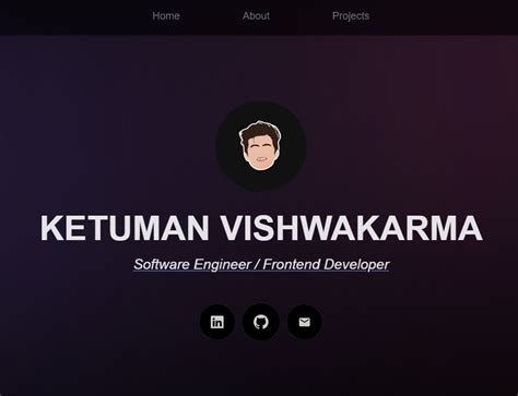 Ketuman Vishwakarma On Linkedin Portfolio Webdevelopment