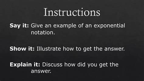 Mathematics 6 Giving The Value Of An Exponential Notation Pptx