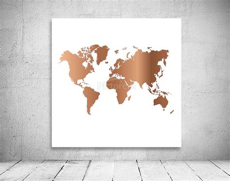 Cherry World Map By Rizudesigns Wall Art