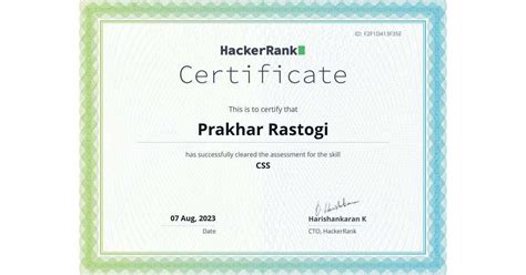 Prakhar Rastogi On Linkedin Hackerrank Skill Certificate