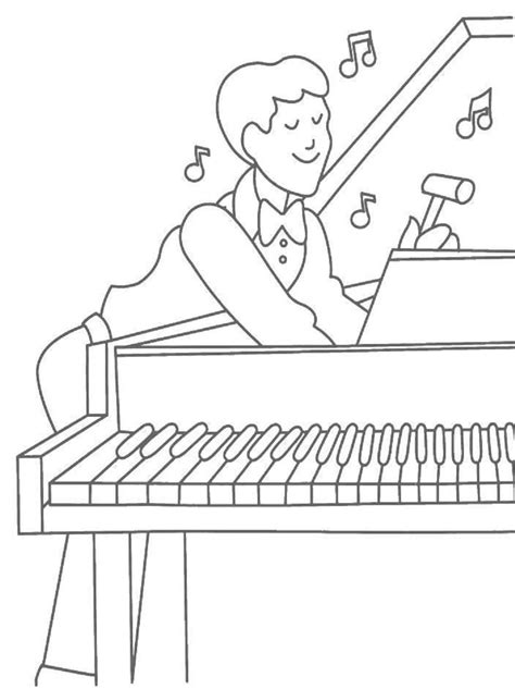 happy man playing piano coloring page download print or color online