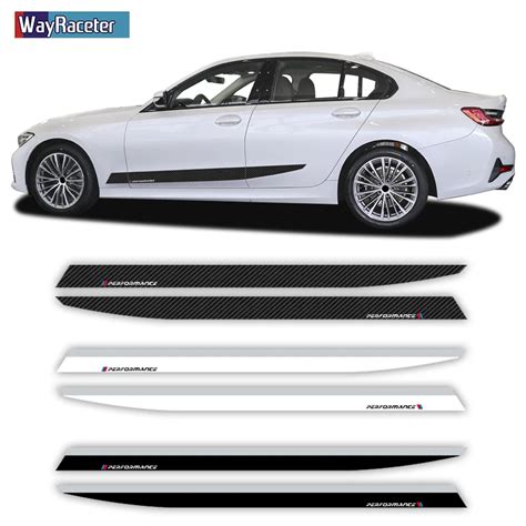 자동차 도어 사이드 스트라이프 스티커 M Perfronance 스타일링 바디 데칼 Bmw 3 시리즈 G20 2019