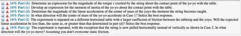 solved 2 problem 16 a yoyo is constructed by attaching