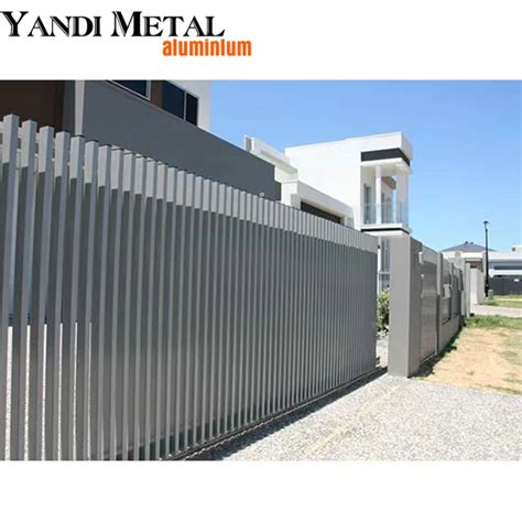 New Privacy Fence Aluminum Vertical Blade Fence Outdoor Powder Coated