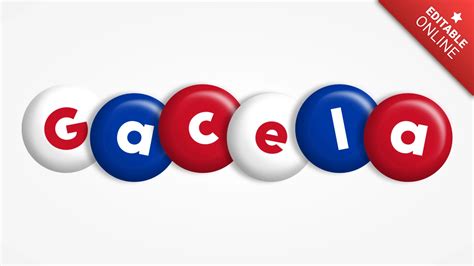 Gacela Logo With Circles In Russian Colors Text Effect Generator