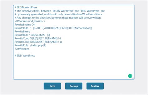 safe htaccess editor for wordpress wp missing