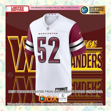 Best Jamin Davis Washington Commanders White Football Jersey Express Your Unique Style With