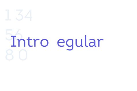 Intro Regular Font Free Download Now