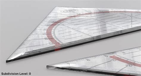 Triangle Ruler 3d Model 10 3ds Blend Dae Fbx Obj Free3d