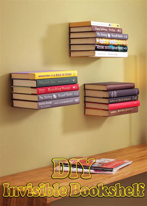 DIY Tutorial How To Make Invisible Bookshelf