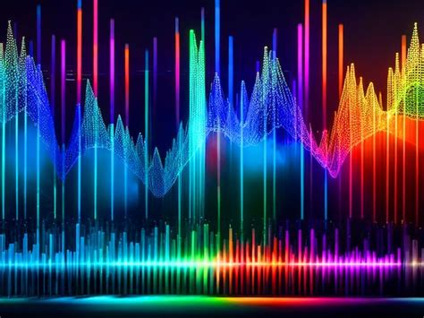 Premium Photo Spectrum Sound Frequency All Over The Place 3d Image