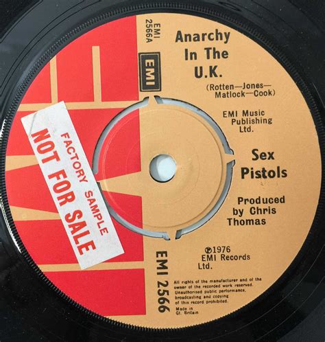 Lot 221 Sex Pistols Anarchy In The Uk 7 Uk