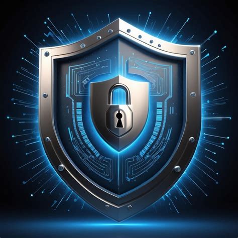 A Shield With A Padlock That Says Padlock Premium Ai Generated Image