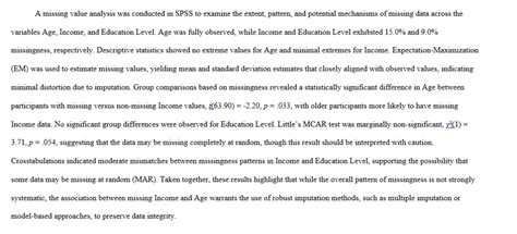 Missing Value Analysis In Spss Explained Performing Report